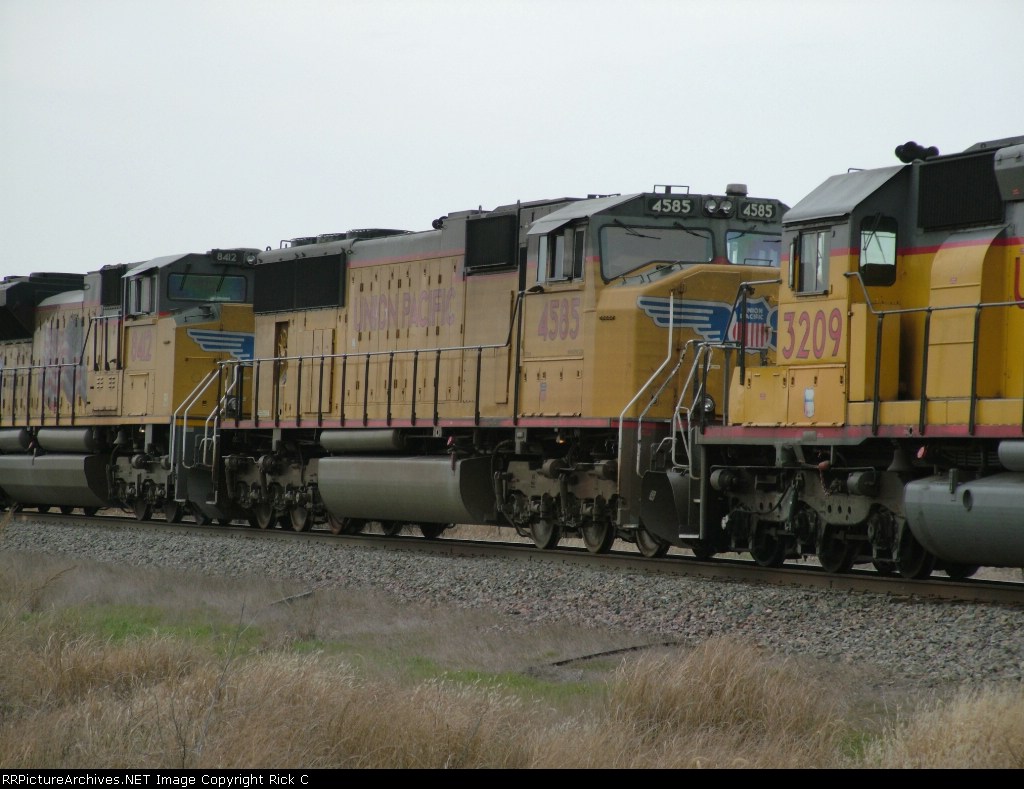UP 4585 Is #3 On A WB Autorack Train